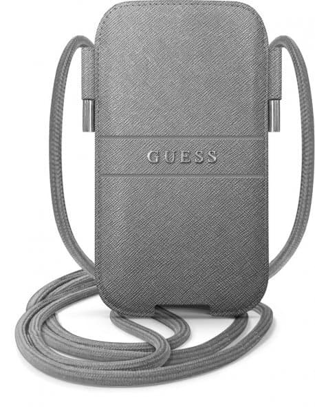 Guess Pouch Saffiano Medium Grå | Elgiganten | Elgiganten