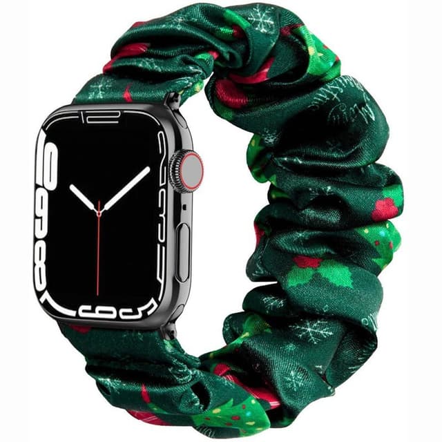 Scrunchie Elastiskt Armband Apple Watch 7 (41mm) - Christmastree ...