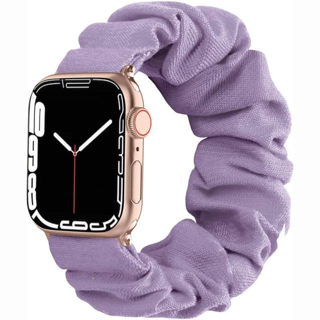 Scrunchie Elastiskt Armband Apple Watch 7 (41mm) - Lavender ...