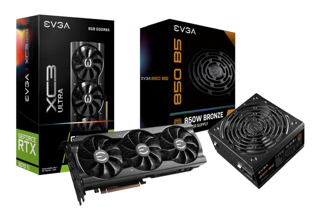 EVGA GeForce RTX 3070 Ti XC3 ULTRA GAMING + PSU EVGA B5 850W 80+ Bronze BU - Elgiganten - Elgiganten