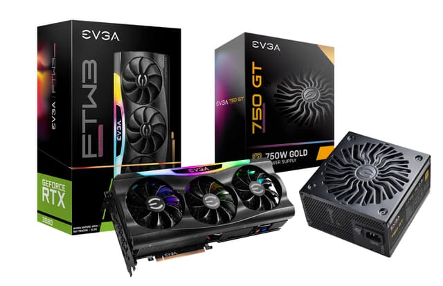 EVGA GeForce RTX 3080 FTW3 ULTRA GAMING + PSU EVGA GT 750W 80+ Gold BU ...