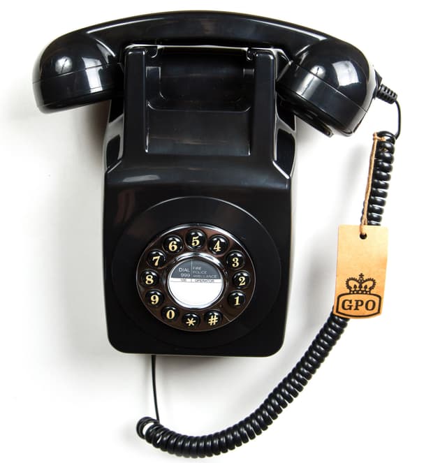 GPO 746 Retro Veggtelefon, Svart - Elkjøp