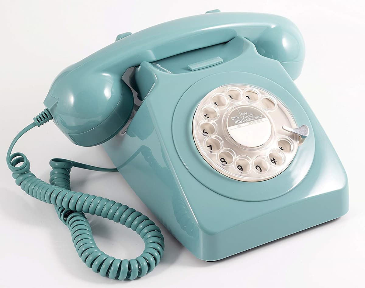 GPO 746 Retro Dreieskivetelefon - Blå - Elkjøp