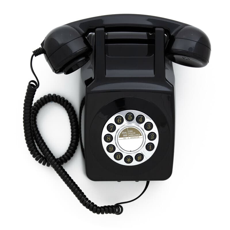 GPO 746 Retro Veggtelefon, Svart - Elkjøp