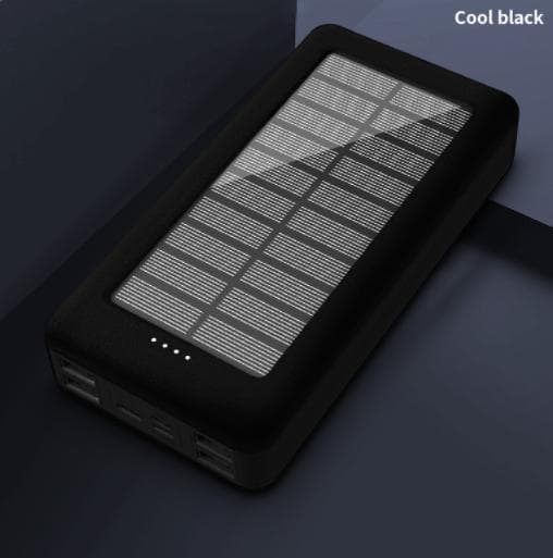 Solcelle oplader powerbank med solceller 20000 mAh Sort | Elgiganten ...