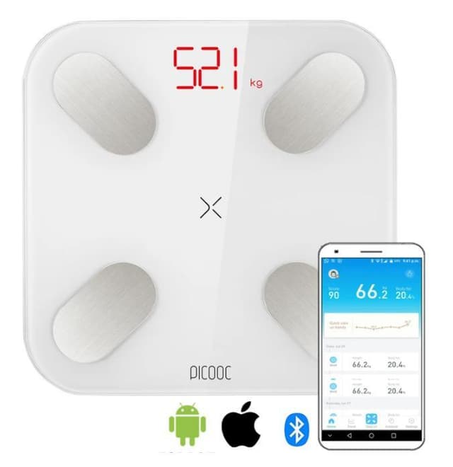 PICOOC Smart Digital skala Mini V2 Maxvikt (kapacitet) 150 kg, Body Ma ...