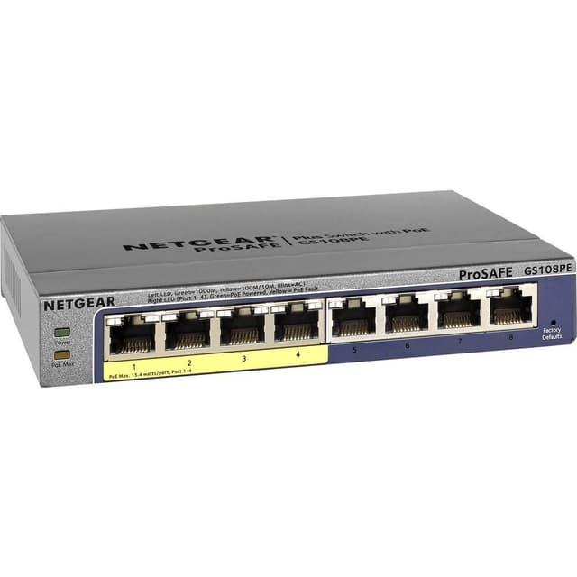 NETGEAR GS108PE-300EUS GS108PE Nätverks-switch 8 Port 1 - Elgiganten ...