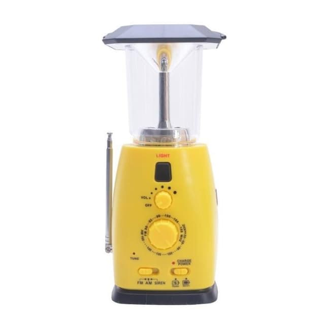 Nödradio - Vevradio FM-radio, USB, Solcell, Gul - Elgiganten
