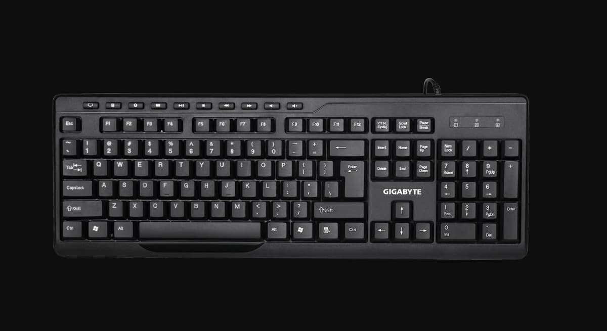 Gigabyte Multimedia Keyboard & Mouse set KM6300 Tastatur og mus, Kablet ...