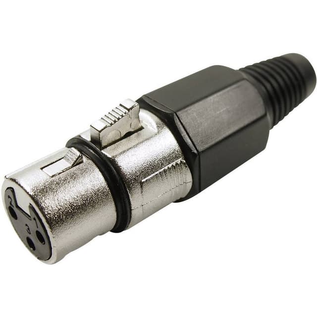 Cliff FC6140 XLR-stik Tilslutning, lige Poltal: 3 Sølv | Elgiganten