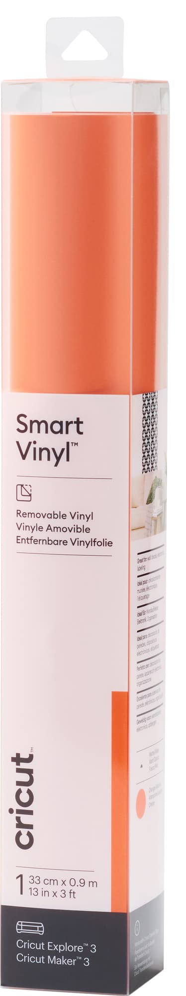 Cricut Smart Vinyl Removable vinylark 33 x 91 cm (orange) - Elkjøp