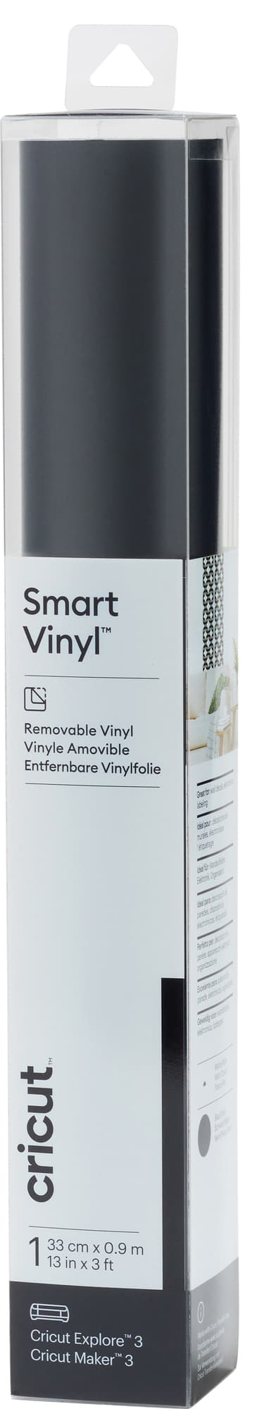 Cricut Smart Vinyl Removable vinylark 33 x 91 cm (sort) - Elkjøp