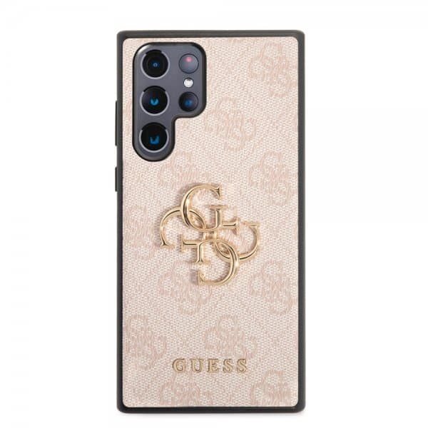 Guess Samsung Galaxy S22 Ultra Deksel 4G Logo Rosa - Elkjøp