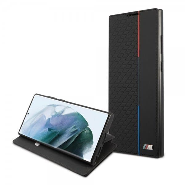 BMW Samsung Galaxy S22 Ultra Etui Triangle Pattern & Tricolor Stripe ...