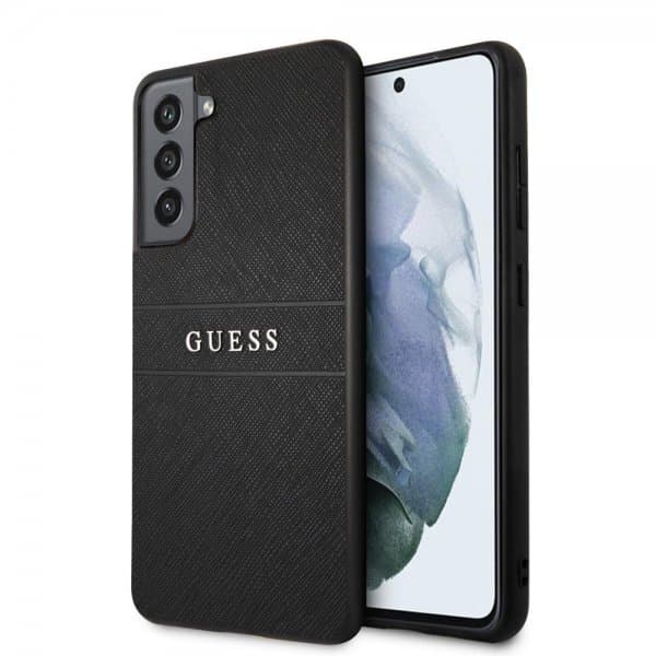 Guess Samsung Galaxy S21 FE Deksel Saffiano Metal Logo Svart - Elkjøp