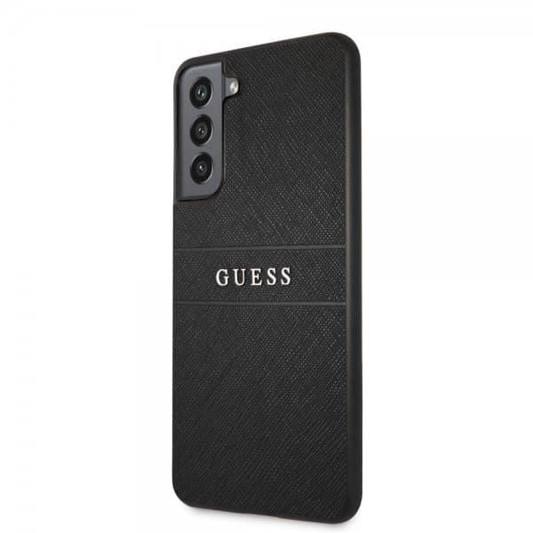 Guess Samsung Galaxy S21 FE Deksel Saffiano Metal Logo Svart - Elkjøp