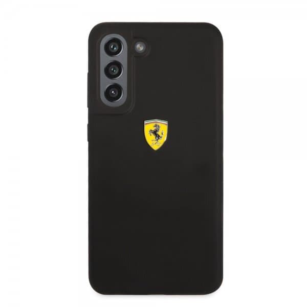 Ferrari Samsung Galaxy S21 FE Deksel Metal Logo Svart - Elkjøp