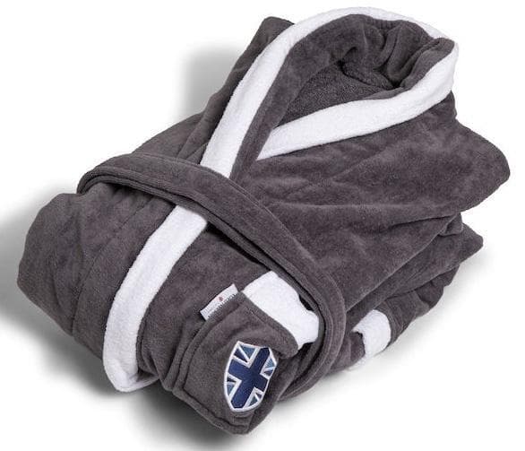 Lord Nelson Victory Velour Robe Mörk Grå S/M - Elkjøp