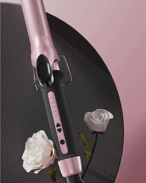 INF Anti- skålding krølltang med 5 temperatur modus, rask oppvarming ...