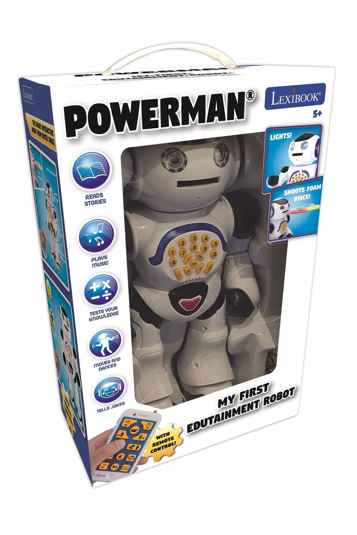 POWERMAN interaktiv robot for å lære og leke inkl. fjernkontroll (dansk ...