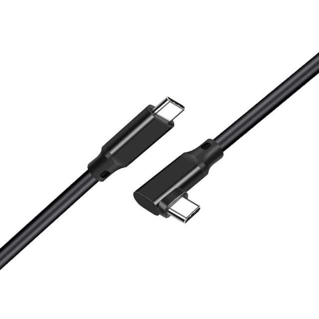 NÖRDIC 50cm Vinklad USB3.2 Gen2 SuperSpeed USB 10Gbps USB-C till C PVC ...