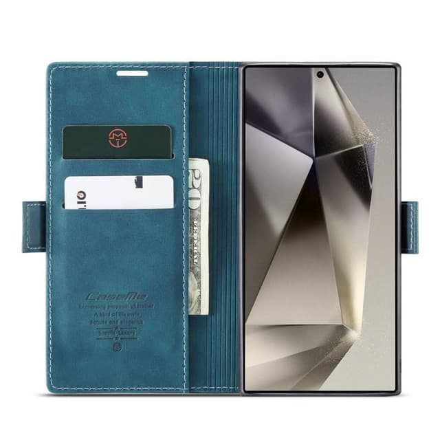 CaseMe Smart Magnet FlipCase Samsung Galaxy S24 Ultra - Blå - Elgiganten