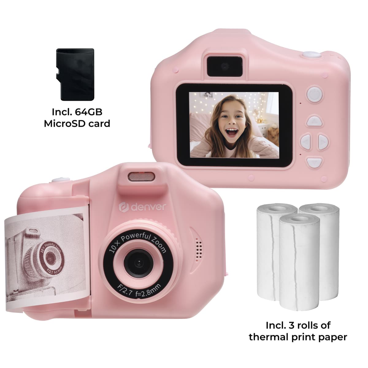 Denver Instant Camera Pink KPC-1370P - Elkjøp | Elkjøp