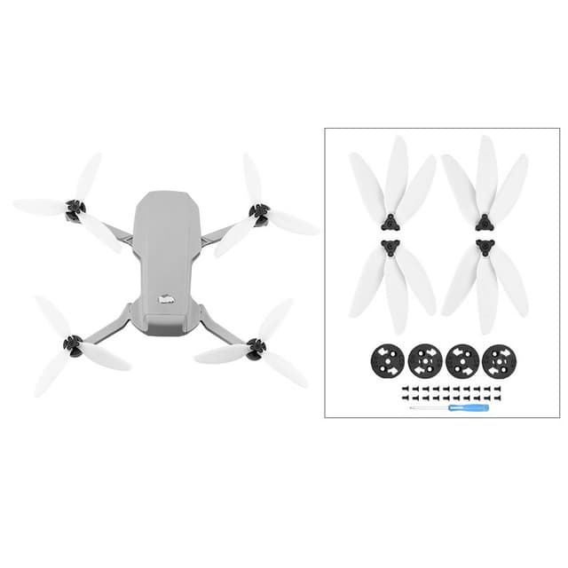 2 par tre-blads propell erstatning for DJI MAVIC Mini 1/2 Hvit - Elkjøp ...