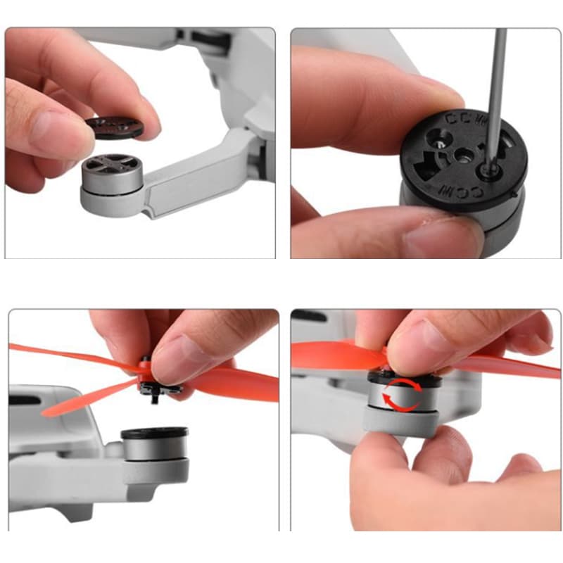 2 par tre-blads propell erstatning for DJI MAVIC Mini 1/2 Sort - Elkjøp