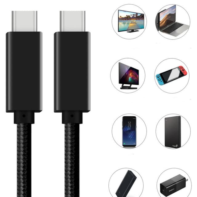 Type C - Type C -kaapelin pikalataus 20Gbps PD100W 4K 60Hz 3 m - Gigantti verkkokauppa