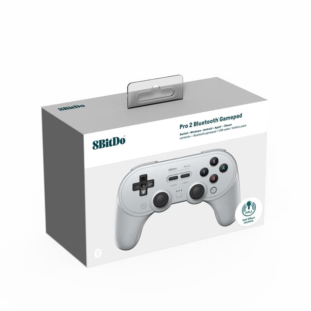 8BitDo PRO 2 Gamepad Hall Ed/Gray - Elkjøp | Elkjøp