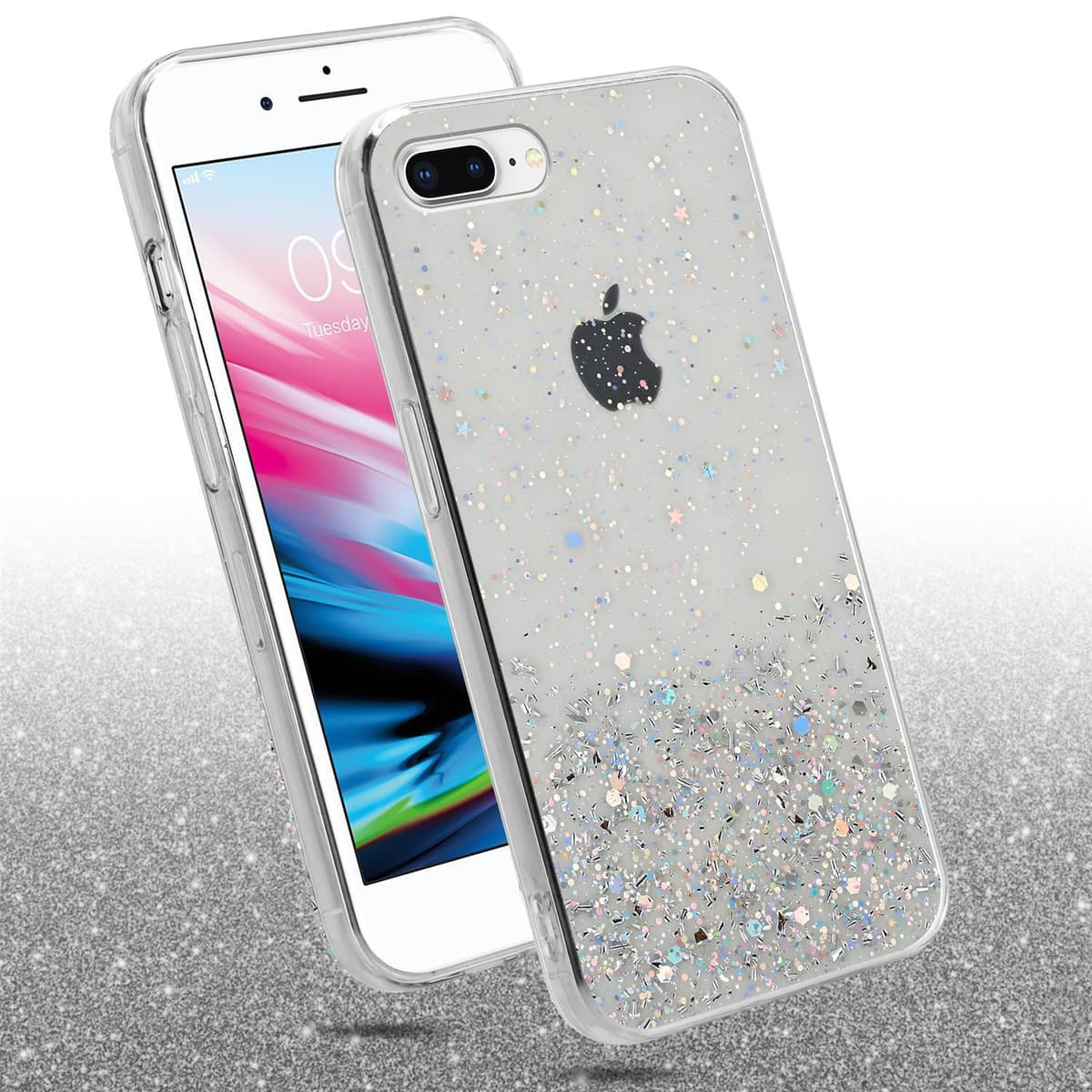 iPhone 7 PLUS / 7S PLUS / 8 PLUS Silikondeksel Glitter - Elkjøp