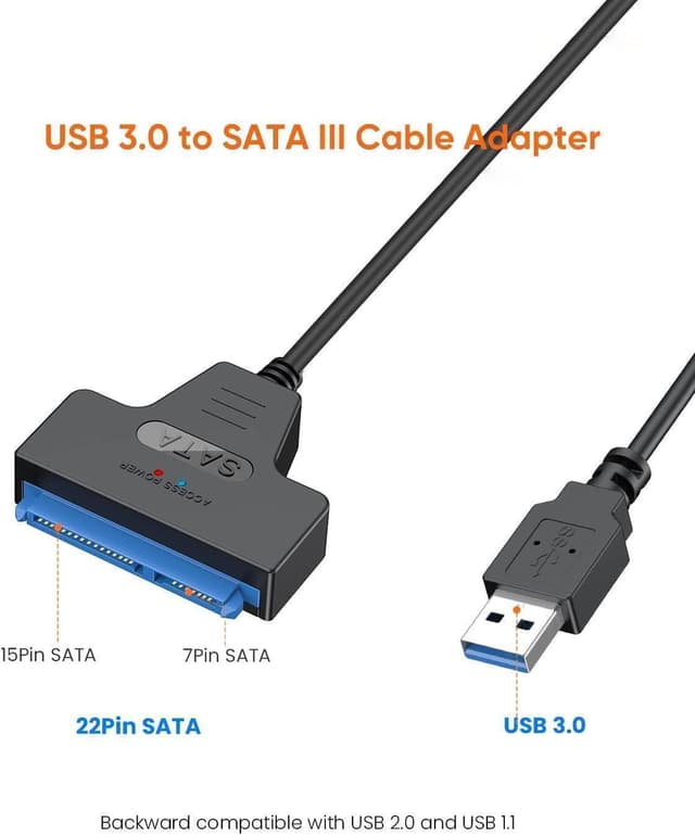 NÖRDIC USB-A till SATA adapter 2,5 SATA III HDD 5Gbps - Elgiganten