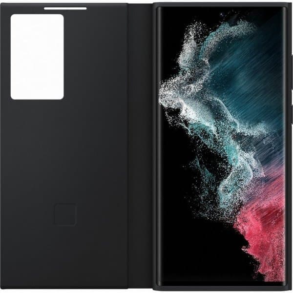 Samsung Original Galaxy S22 Ultra Fodral Smart Clear View Cover Svart ...