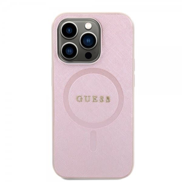 Guess iPhone 15 Pro Deksel Saffiano MagSafe Rosa - Elkjøp | Elkjøp