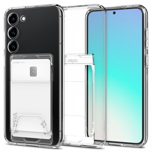 Spigen Samsung Galaxy S23 Plus Deksel Crystal Slot Dual Crystal Clear ...