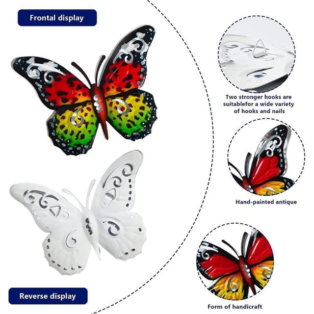 Art 3D Butterfly Wall Hanging Decor Garden Yard Home Ornament ...