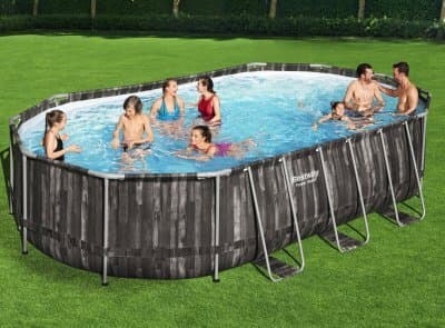 Ovanmarkspool bestway power steel 610x366x122 cm oval med stålram ...