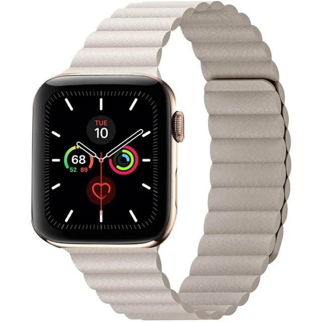Apple Watch 6 (40mm) Læder loop rem - Beige | Elgiganten | Elgiganten