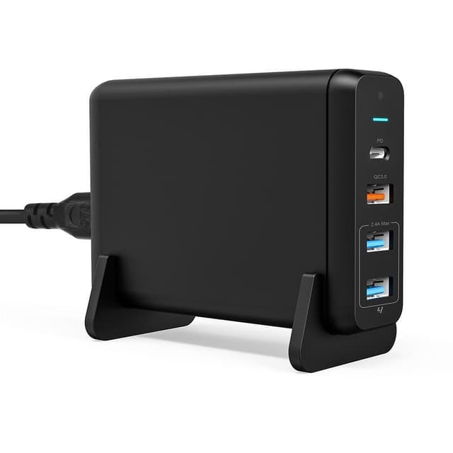 75W 5Ports USBC Wall Charger USBC PD 60W, USBC QC3.0 18W, USB A QC3.0 ...
