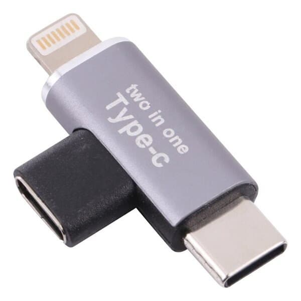 Adapter USB-C-hun til 8-pin-han + USB-C-han - Elkjøp