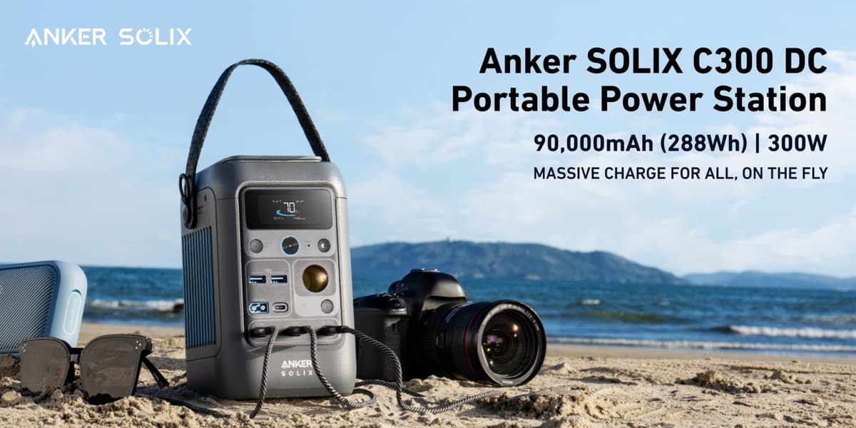 Anker Solix C300x 288 Wh DC kannettava virta-asema - Gigantti verkkokauppa