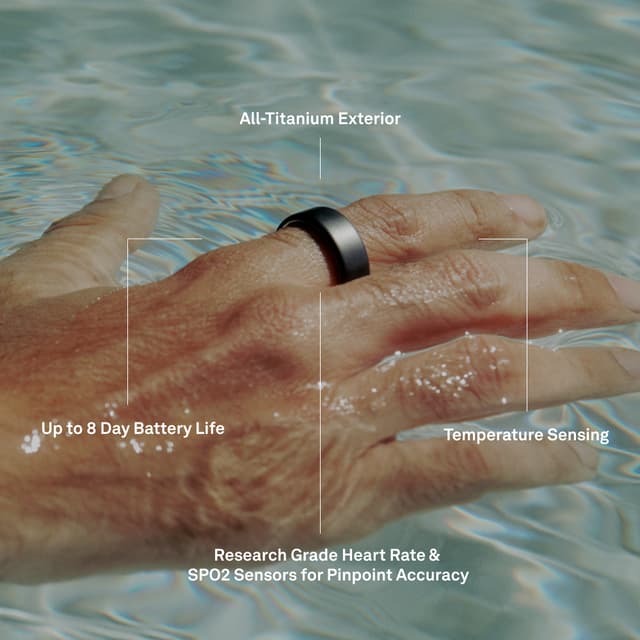 Oura Ring 4 smartring storlek 12 (Black) - Elgiganten
