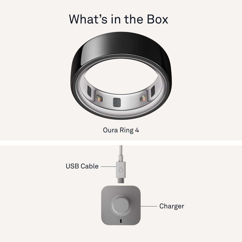 Oura Ring 4 smartring storlek 12 (Black) - Elgiganten