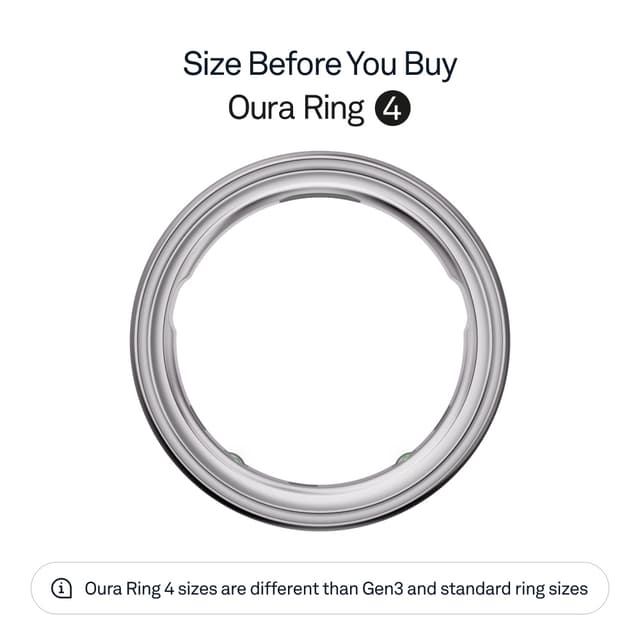 Oura Ring 4 smartring storlek 12 (silver) - Elgiganten
