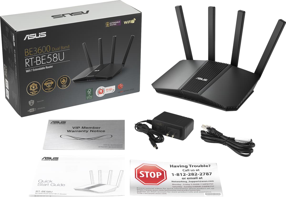 Asus RT-BE58U WiFi 7 ruter - Elkjøp | Elkjøp