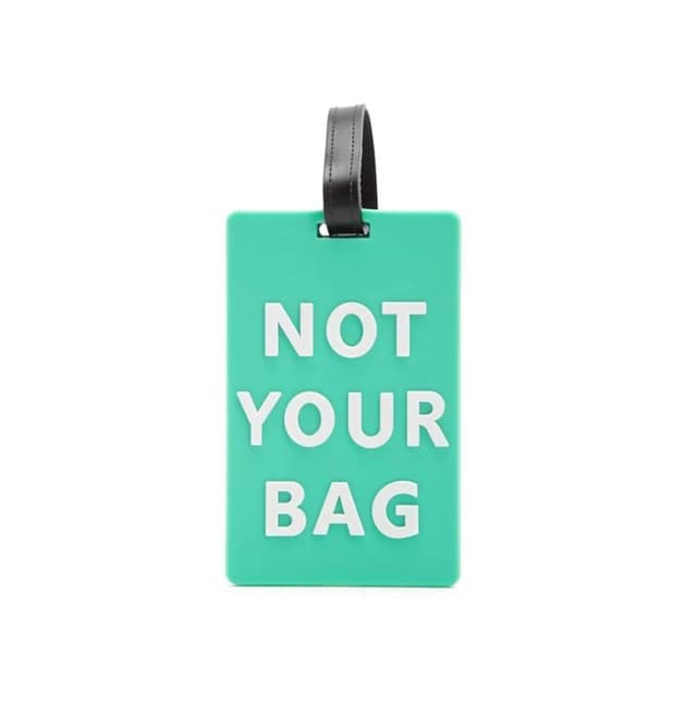 Bagagemærke med teksten "Not Your Bag" Grøn | Elgiganten