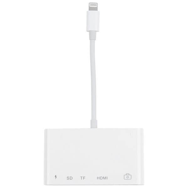 iPhone adapter till USB + HDMI + TF / SD-kort - Elgiganten - Elgiganten