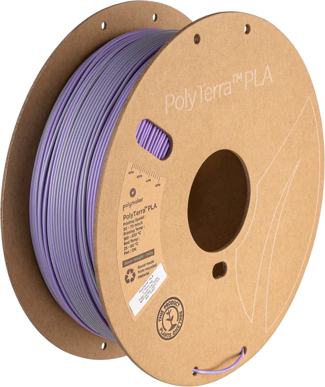 Polymaker - PolyTerra PLA Dual - Foggy Purple (Grey-Purple) - 1.75mm ...