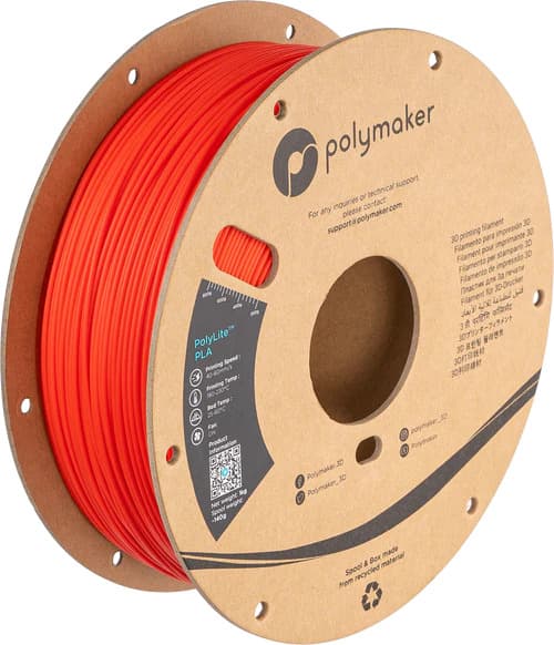 Polymaker Polylite PLA - Red - 1.75mm - 1kg / Default Title - Elkjøp ...